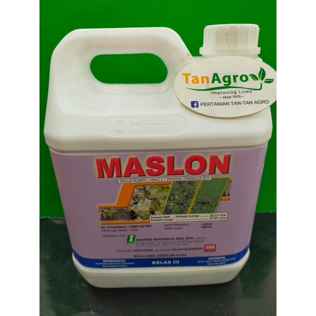 👉ASLI👈🏻 Impasro Racun rumput Maslon 4L (A.i: triclopyr butotyl 32.1% ...