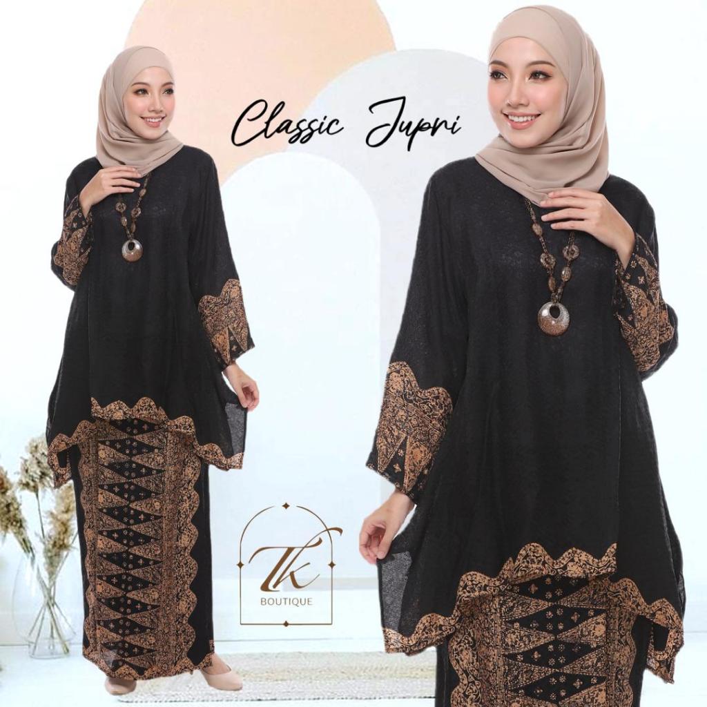 Baju Kurung Viscose Batik Corak Jupri Set dengan Kain Lipat Batik/ Hand ...