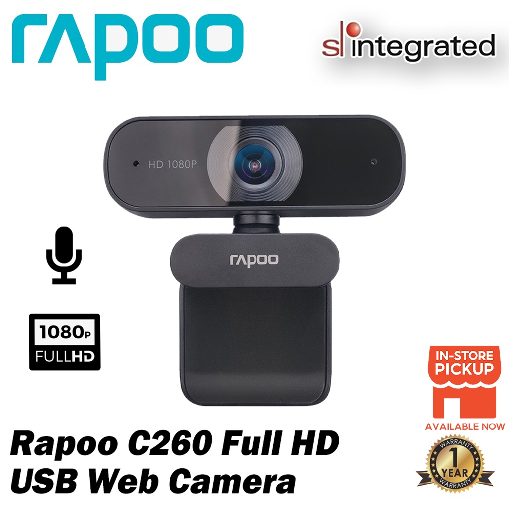 Rapoo C260 Full HD USB Web Camera with Build-in Mic | Shopee Malaysia