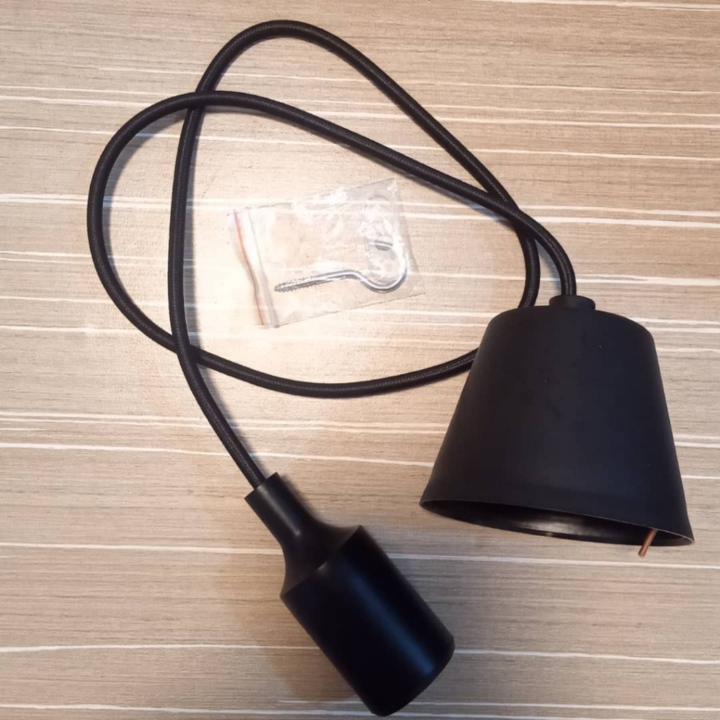 E27 Chandelier Light Holder Silicone Hanging Lamp Holder With PVC Wire ...