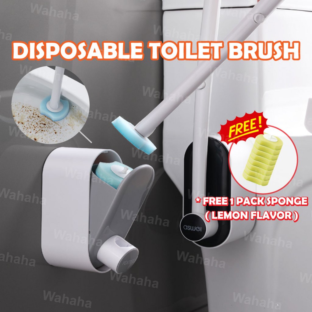 Wahaha Disposable Silicone Toilet Bowl Brush Cleaner Berus Toilet ...
