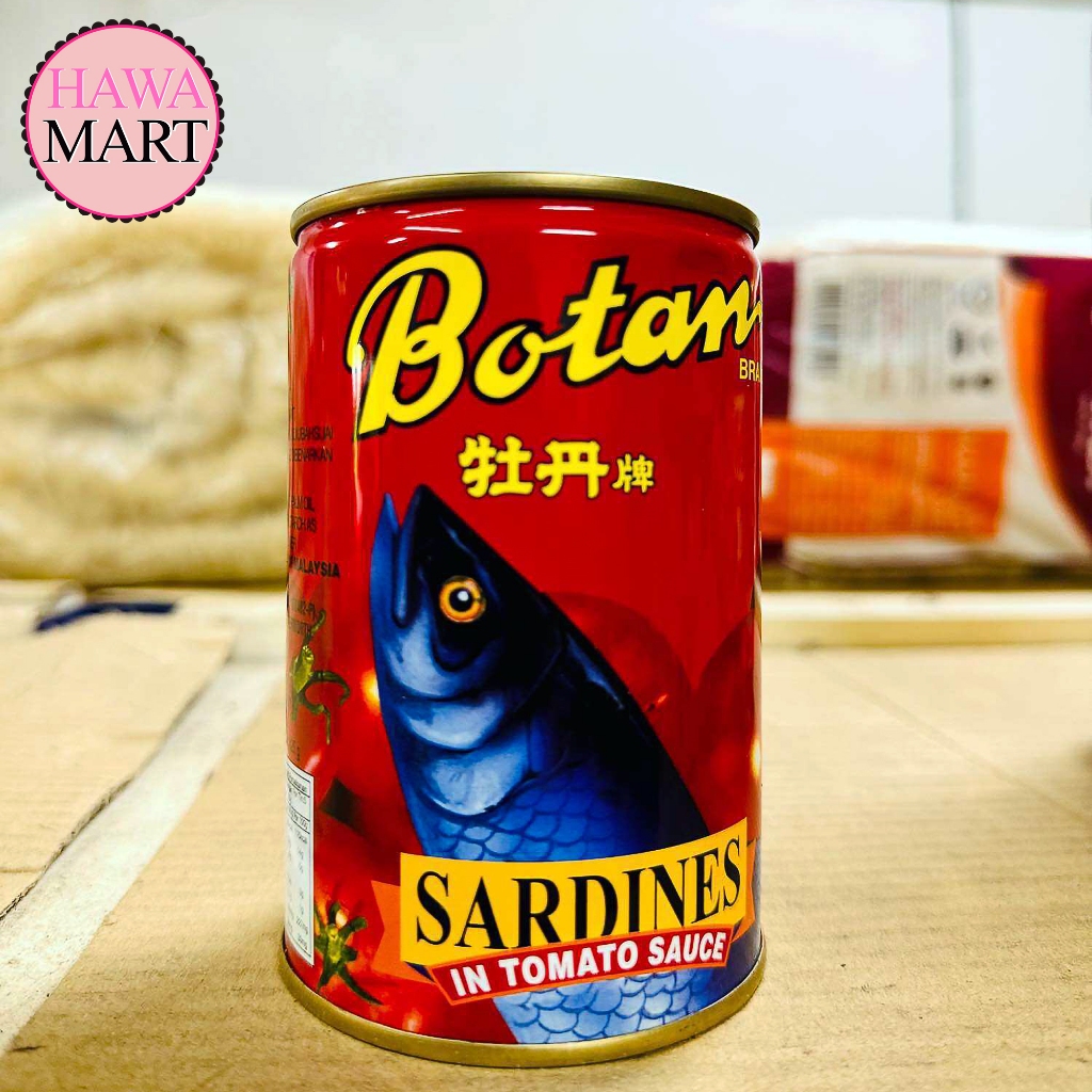 TIN IKAN SARDIN (425g) DENGAN SOS TOMATO CAP BOTAN HALAL SARDINES ...