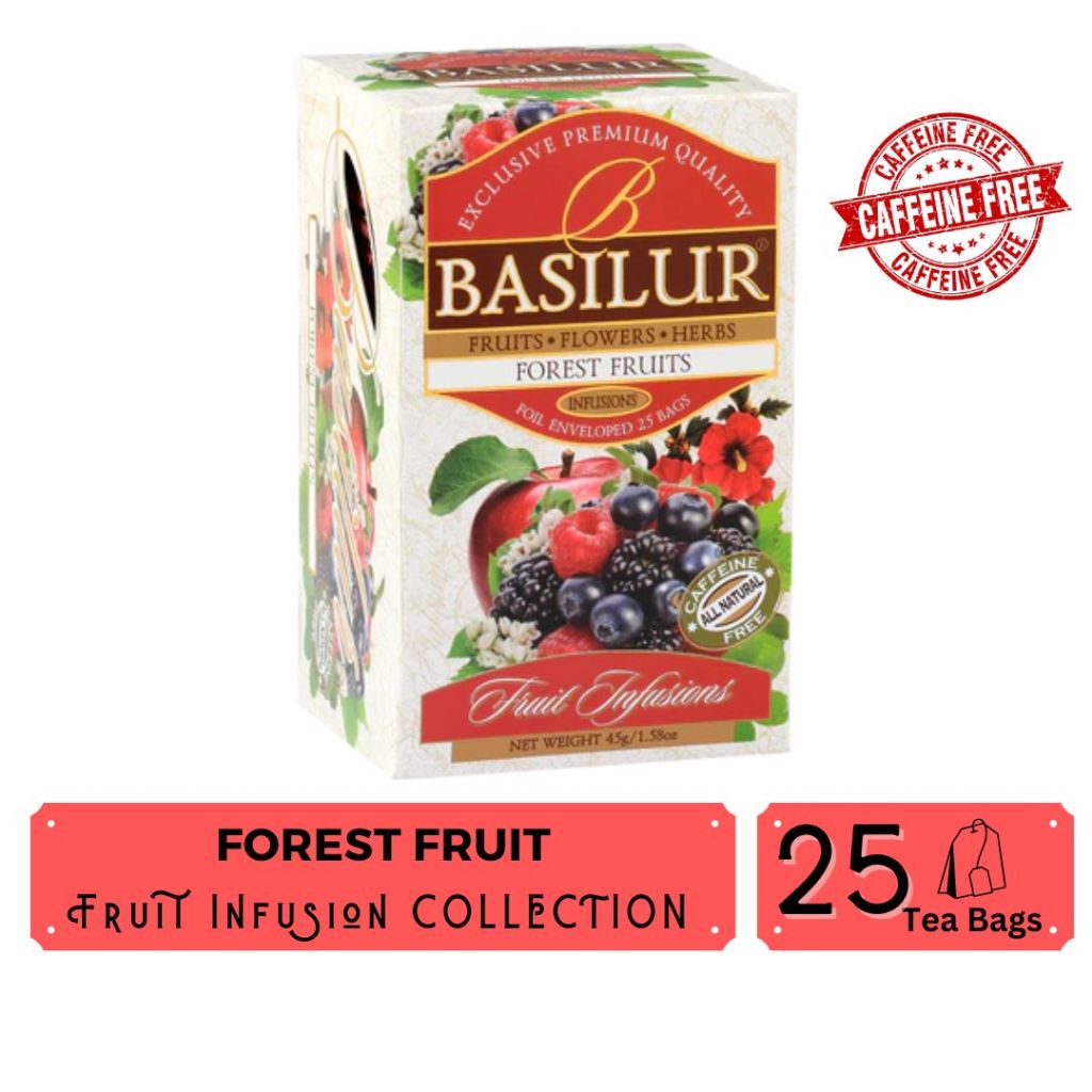 Basilur Forest Fruit Fruit Infusion Caffeine Free 25E Individual ...