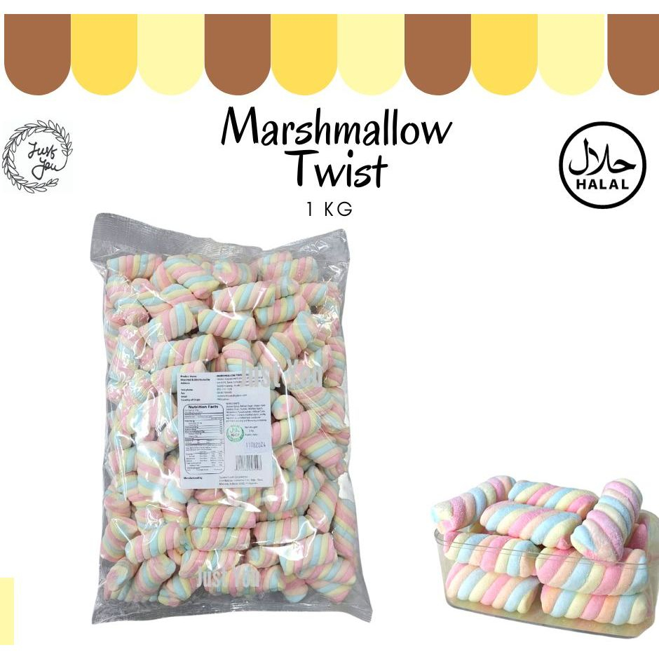 Marshmallow Twist 1kg [Halal] 棉花糖 | Shopee Malaysia