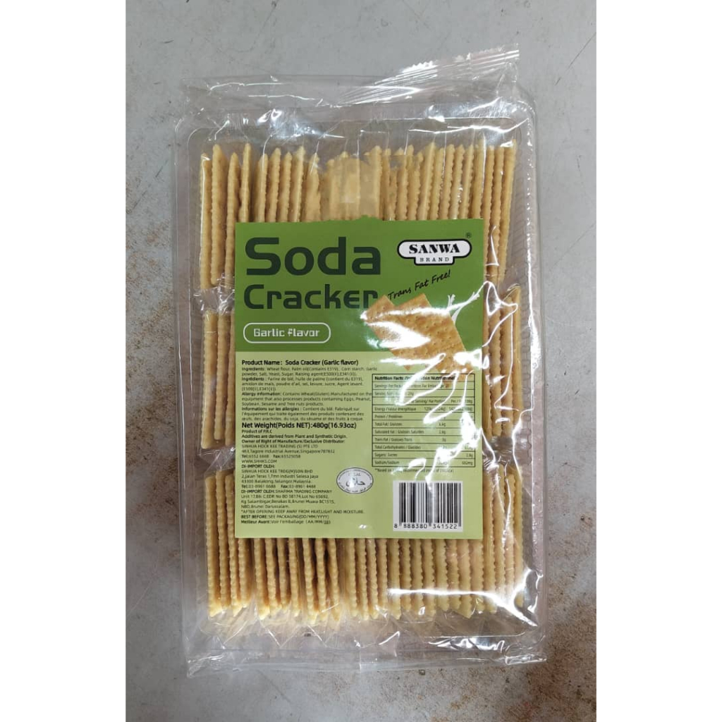 Sanwa Soda Cracker Garlic Flavour 480g | Shopee Malaysia
