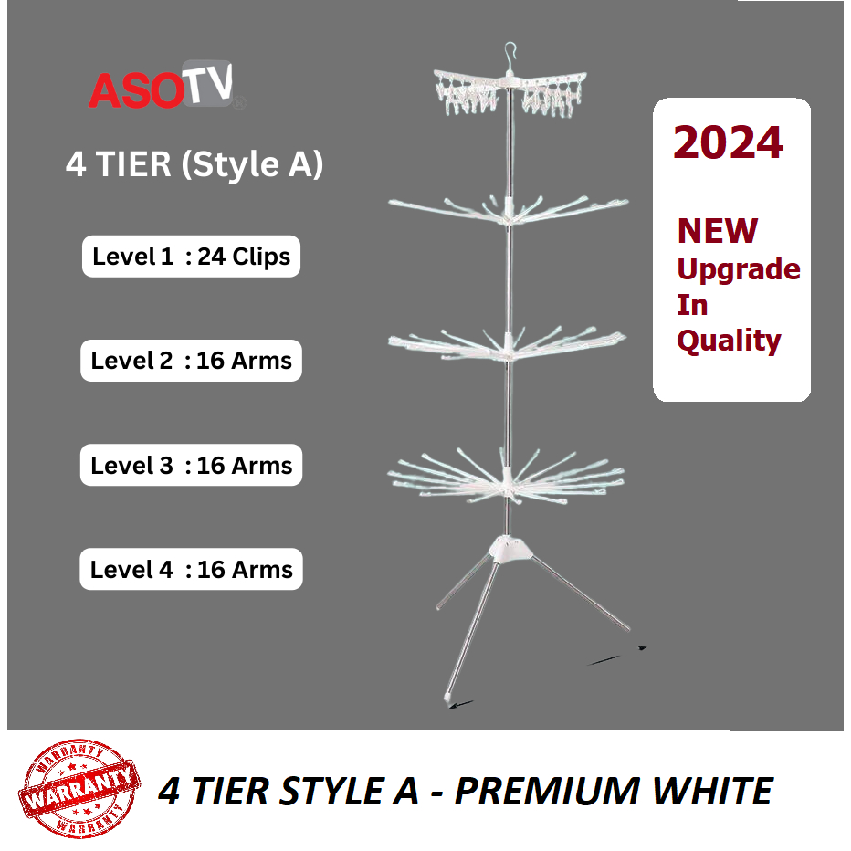 ASOTV® 4 Tier Ampaian Baju Baby Penyidai Hanger Sidai Penyangkut ...