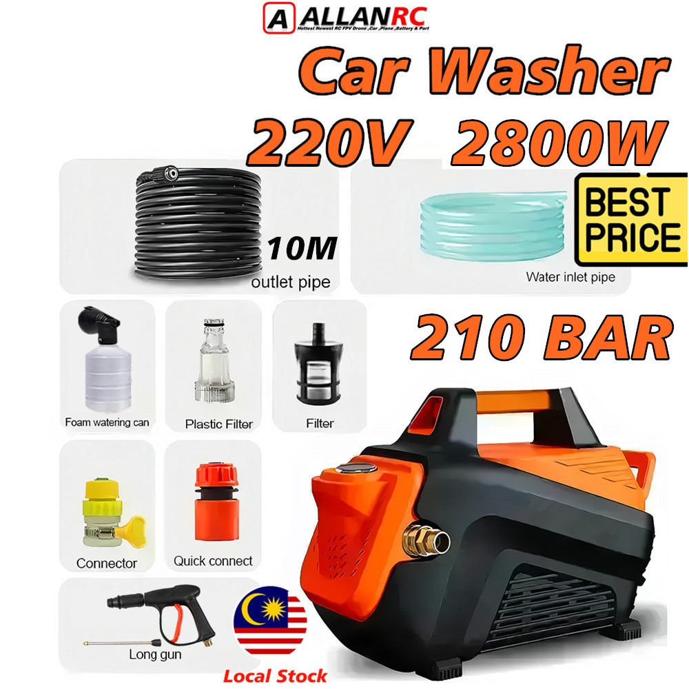 High Pressure Water Jet Car Wash 220V 2800W Home Cleaner Spray Car Washer Automatic Water Jet ...