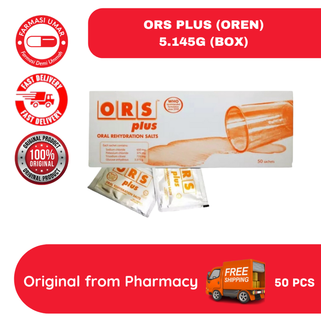 ORS Oral Rehydration Salt Plus Orange 5.145g Sachet (BOX) | Shopee Malaysia