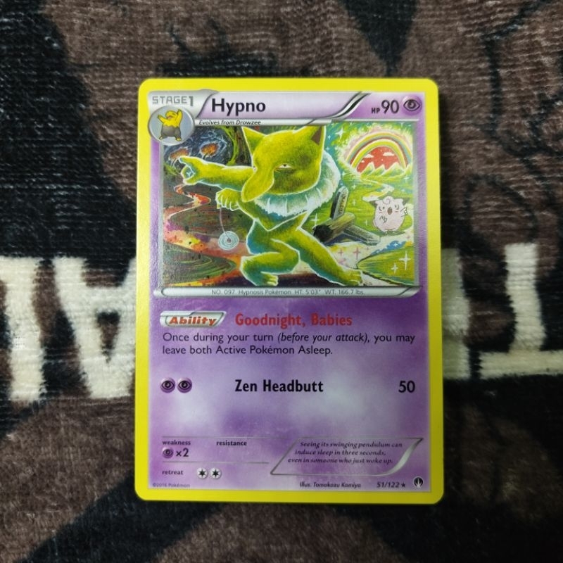 (ORIGINAL) Pokemon Trading Card Game. TCG. XY:BreakingPoint. Hypno. 51/ ...