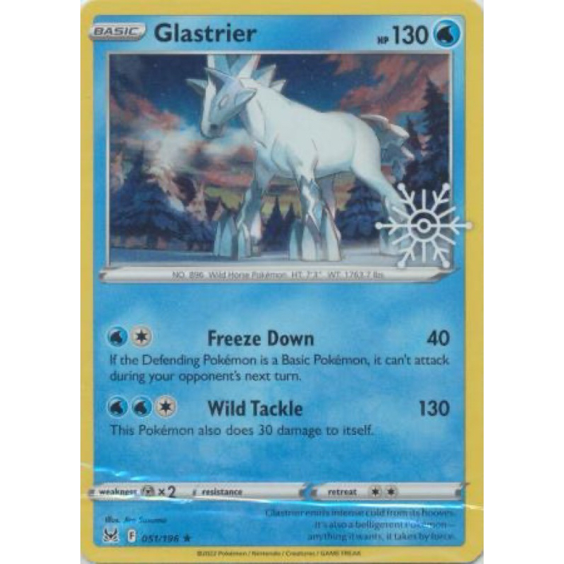 Pokémon TCG Glastrier 051/196 Pokemon Countdown Calendar Promo | Shopee ...