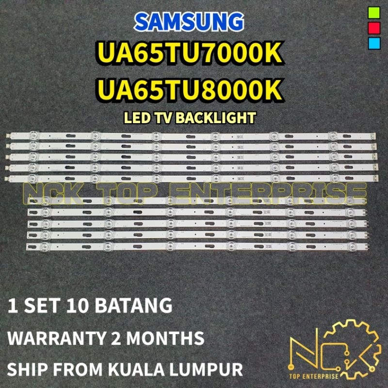 SAMSUNG UA65TU7000K / UA65TU8000K TV LED BACKLIGHT BARU READY STOCK ...
