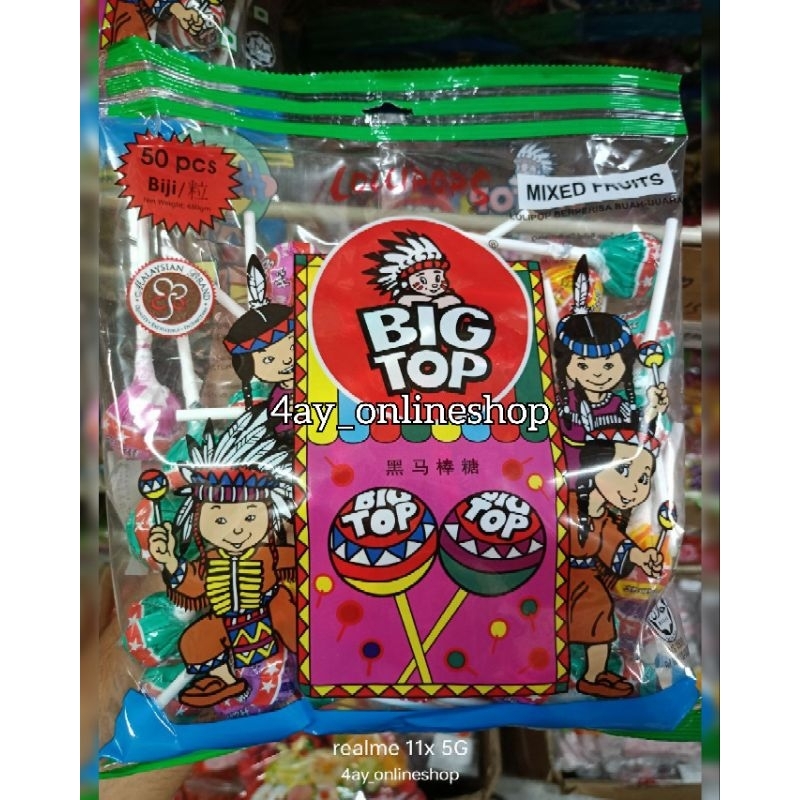 (50pcs) Big Top Lolipop Candy | Shopee Malaysia
