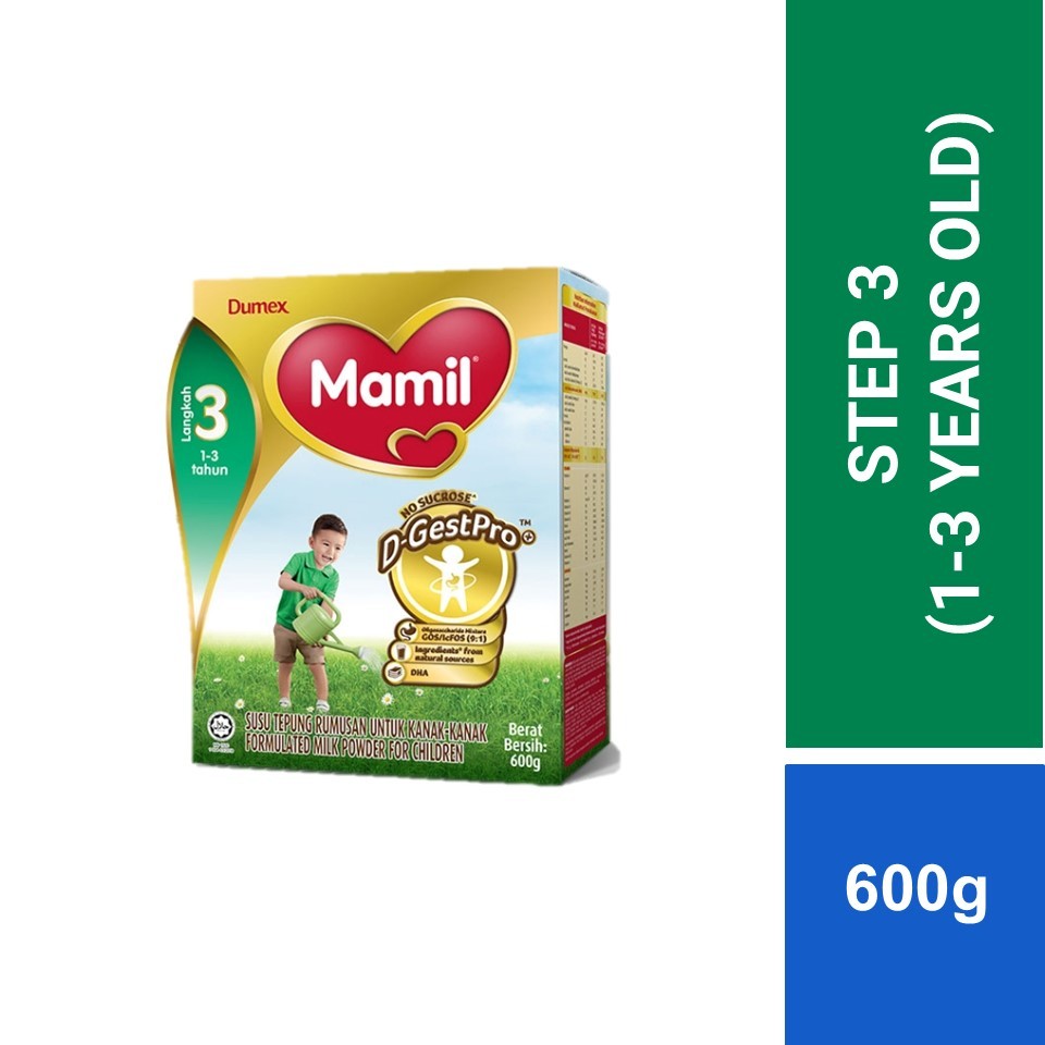 Mamil Step 3 Growing Up Milk Formula 1-3 years (600g) (Susu, Milk ...