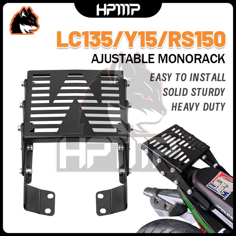 Adjustable LC135 Y15 RS150 Monorack Heavy Duty Mono Foldable Rack Rear ...