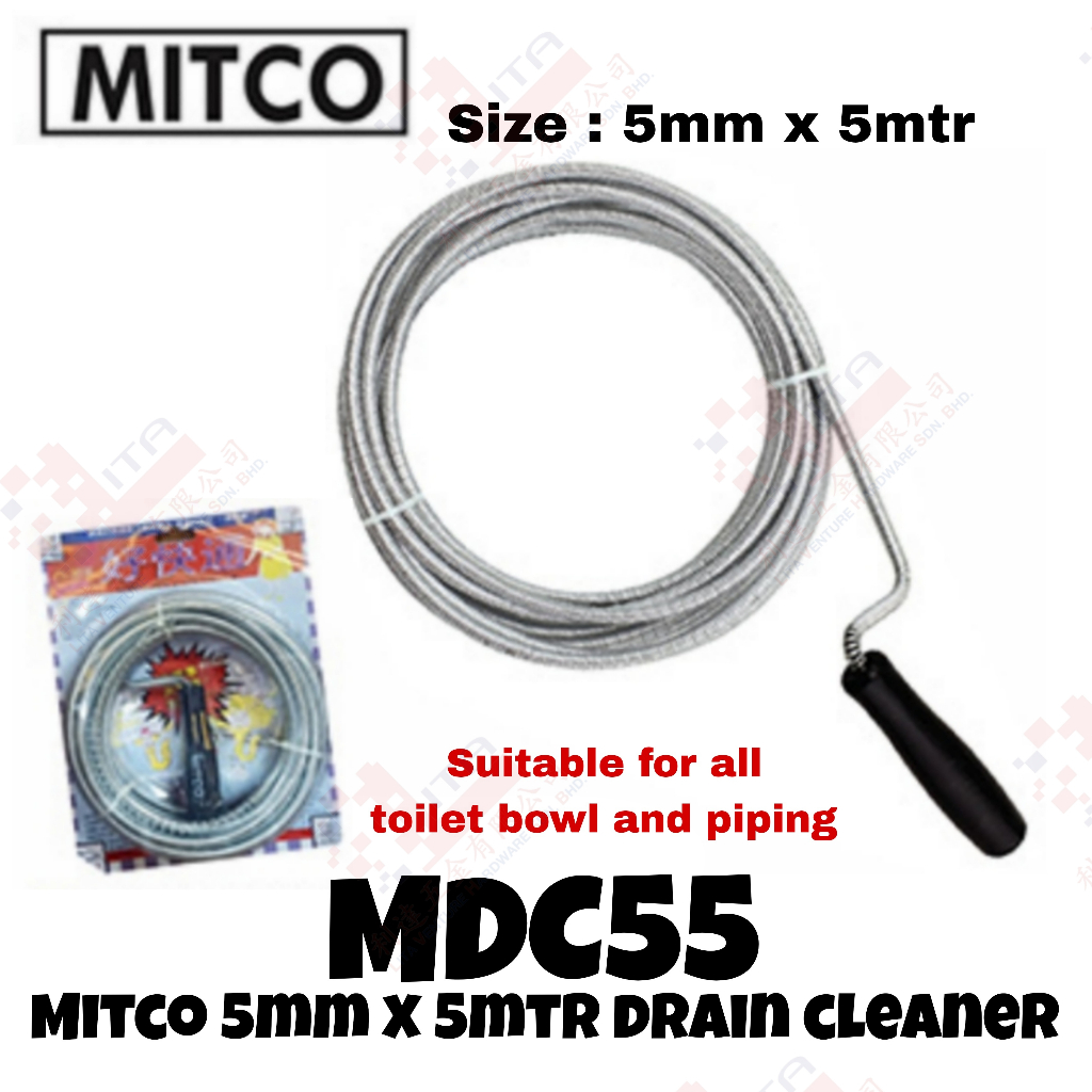 MITCO BRAND 5MM X 5MTR DRAIN CLEANER - MDC55 | Shopee Malaysia