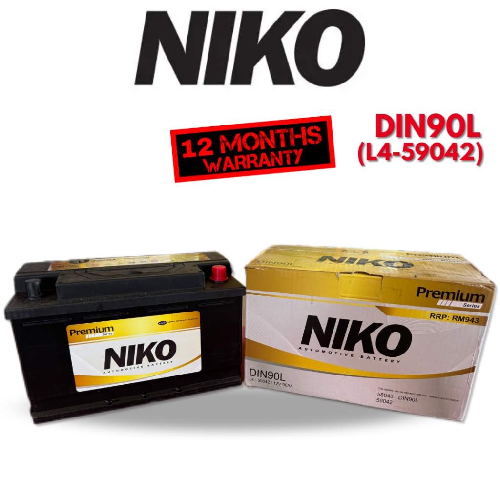 【SABAH】NIKO Gold Premium DIN80 DIN80L DIN90L DIN90 DIN100 Car Bateri ...