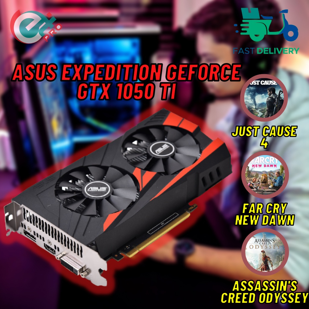 ASUS Expedition GeForce® GTX 1050 Ti eSports gaming graphics card 4GB ...