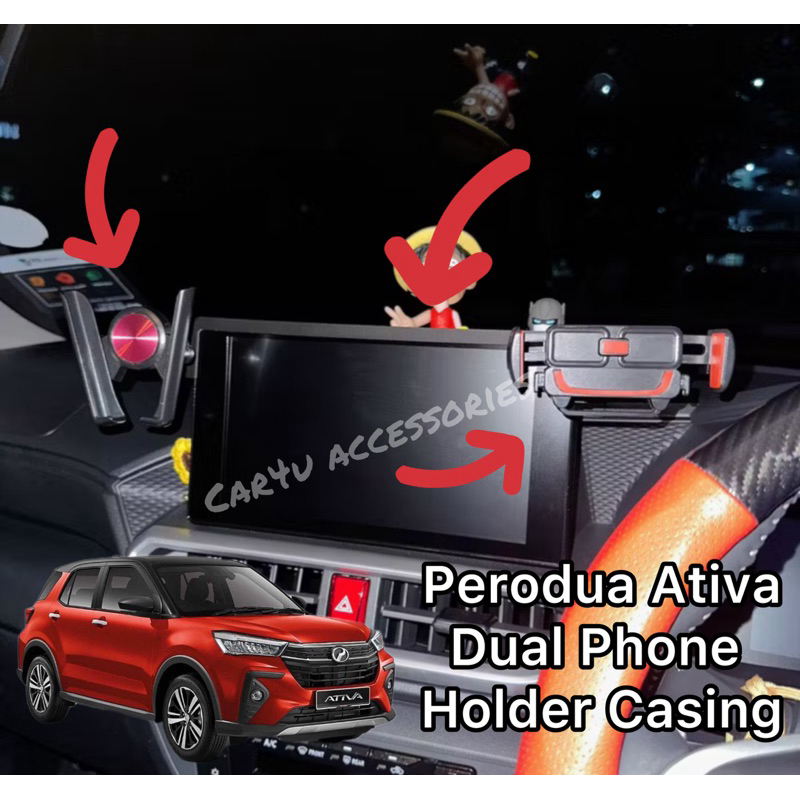 Perodua Ativa Dual Phone Holder Casing | Shopee Malaysia
