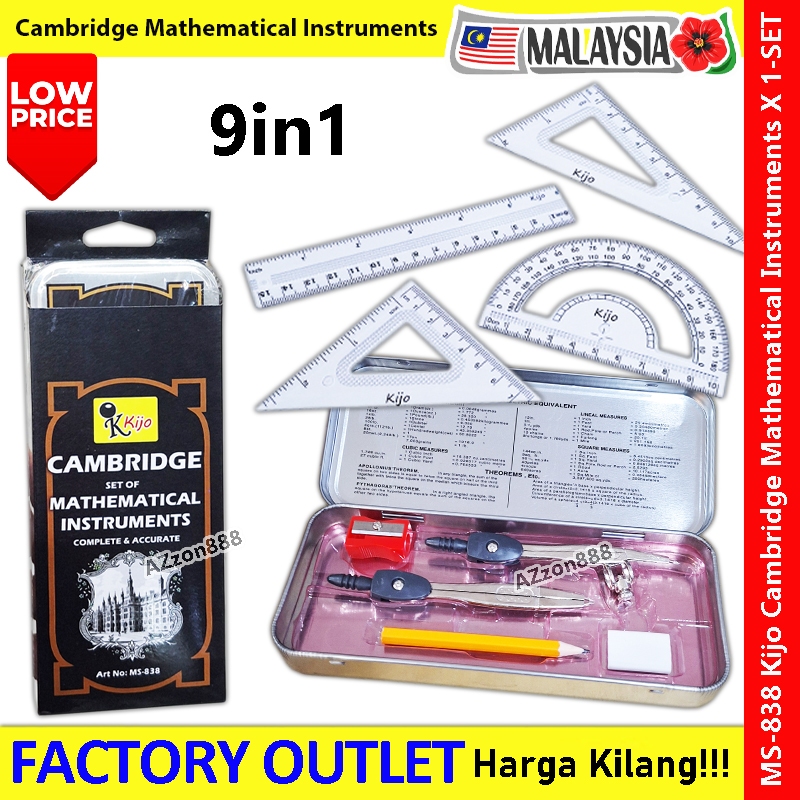 Mathematical Instruments Cambridge Geometry Set Math Set Mathematical ...