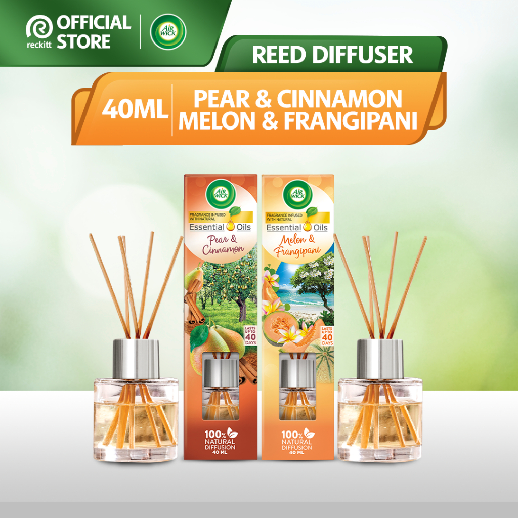 [B1F1] Air Wick Aromatherapy Essential Oils Reed Diffuser 40ml Pear ...