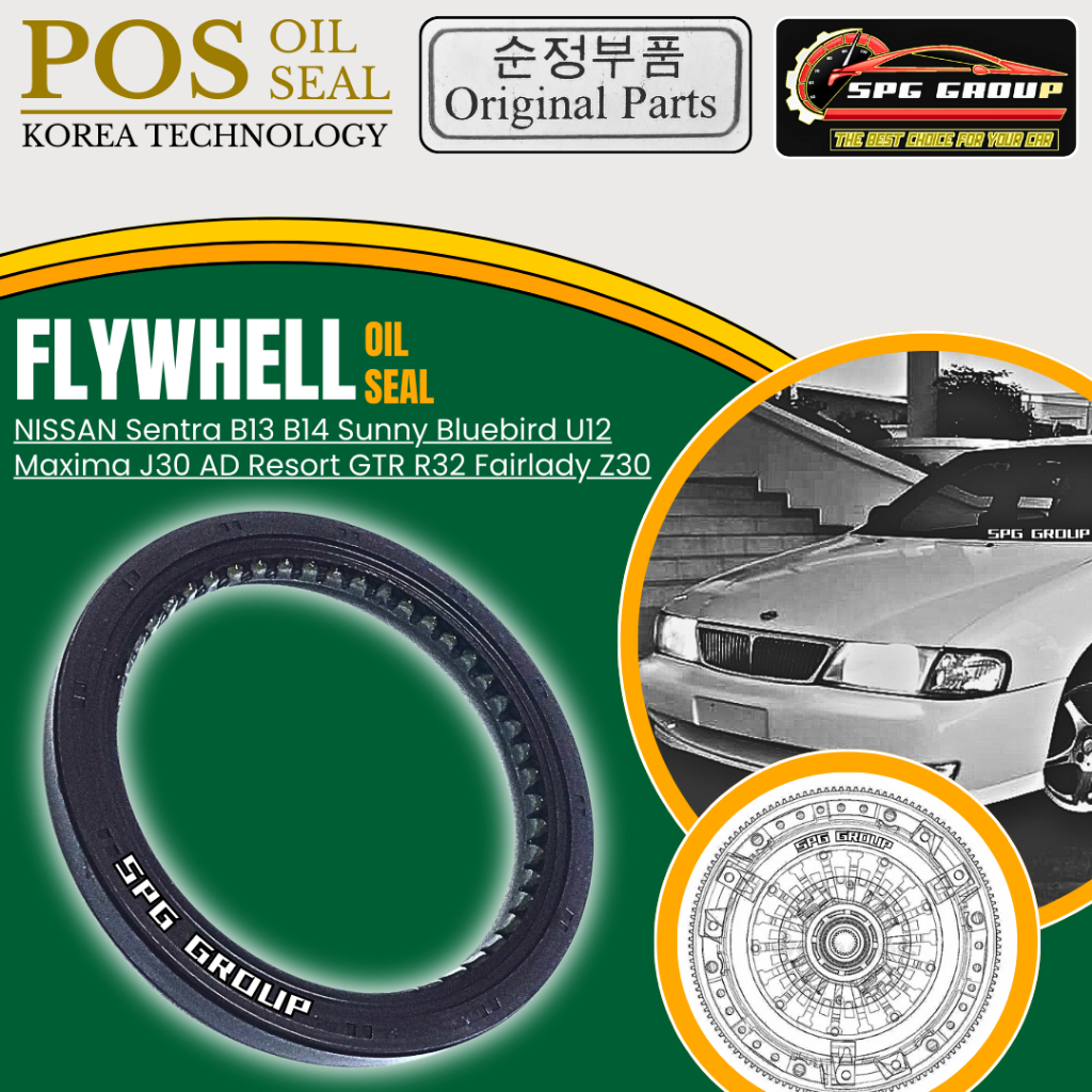 POS [KOREA TECHNOLOGY] FLYWHEEL OIL SEAL NISSAN SENTRA B13 B14 SUNNY ...