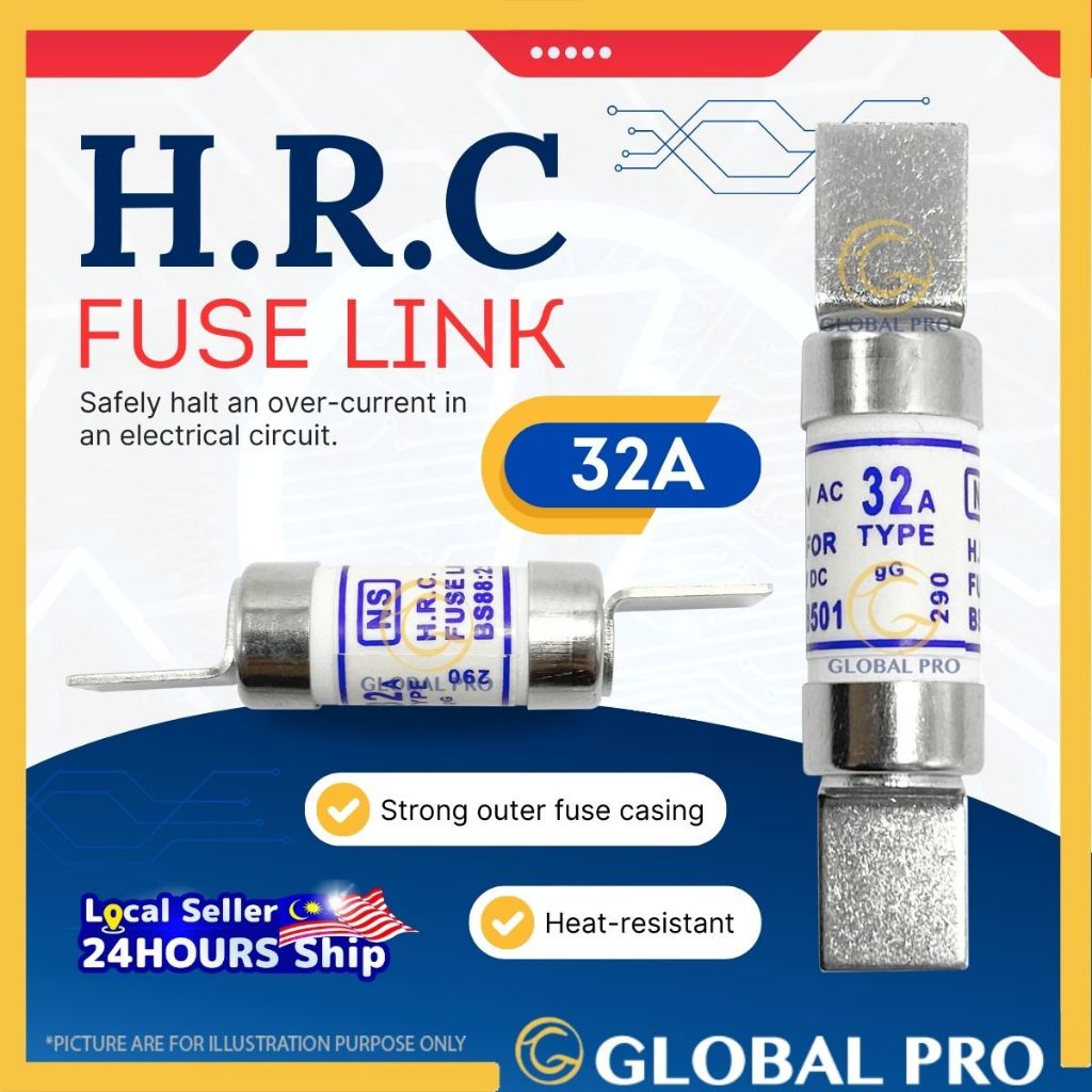 32A F06 HRC Fuse Link Ceramic Fius Fuse Cut Out Fuse Fuse Box MCB Relay ...