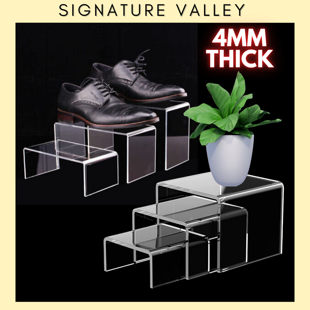 4MM Thick Acrylic U-Shape Riser Shoe Display Rack | Shopee Malaysia