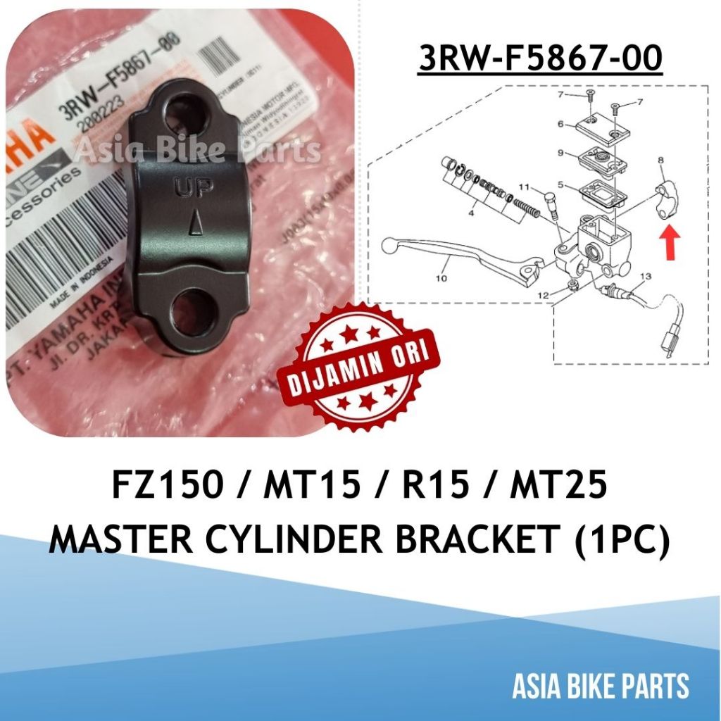 Yamaha Original FZ150 / R15 / MT15 / MT25 Master Cylinder Bracket Tapak ...