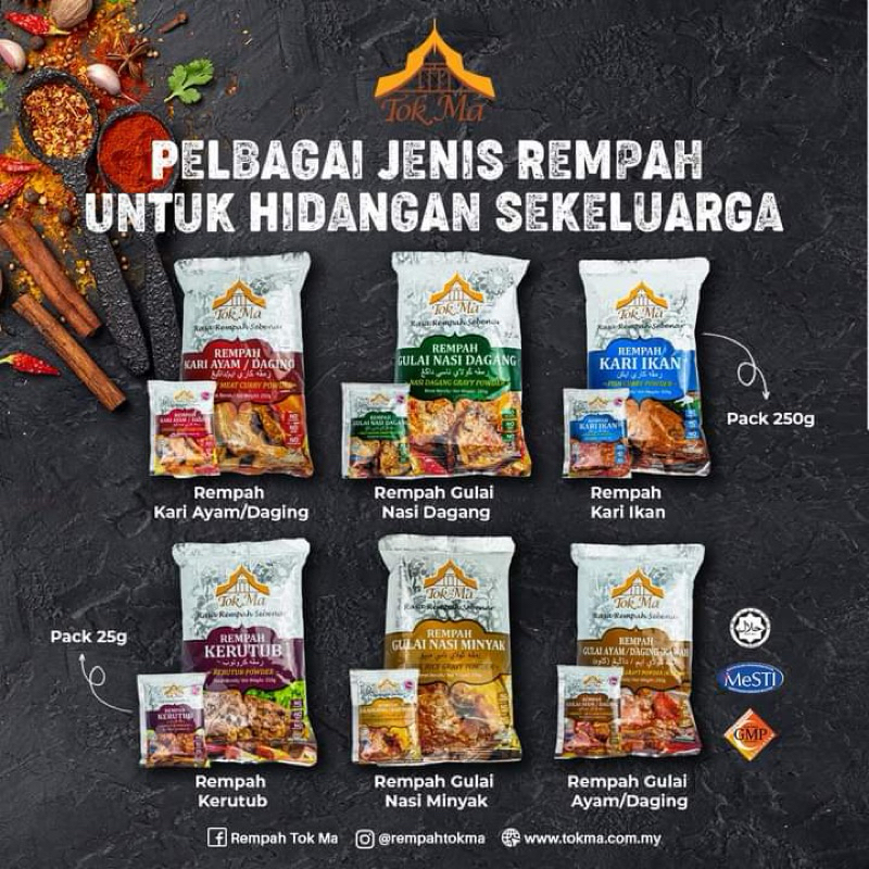 PEK BESAR 220g Rempah Terengganu Tok Ma Nasi Dagang Gulai Kurma Nasi ...