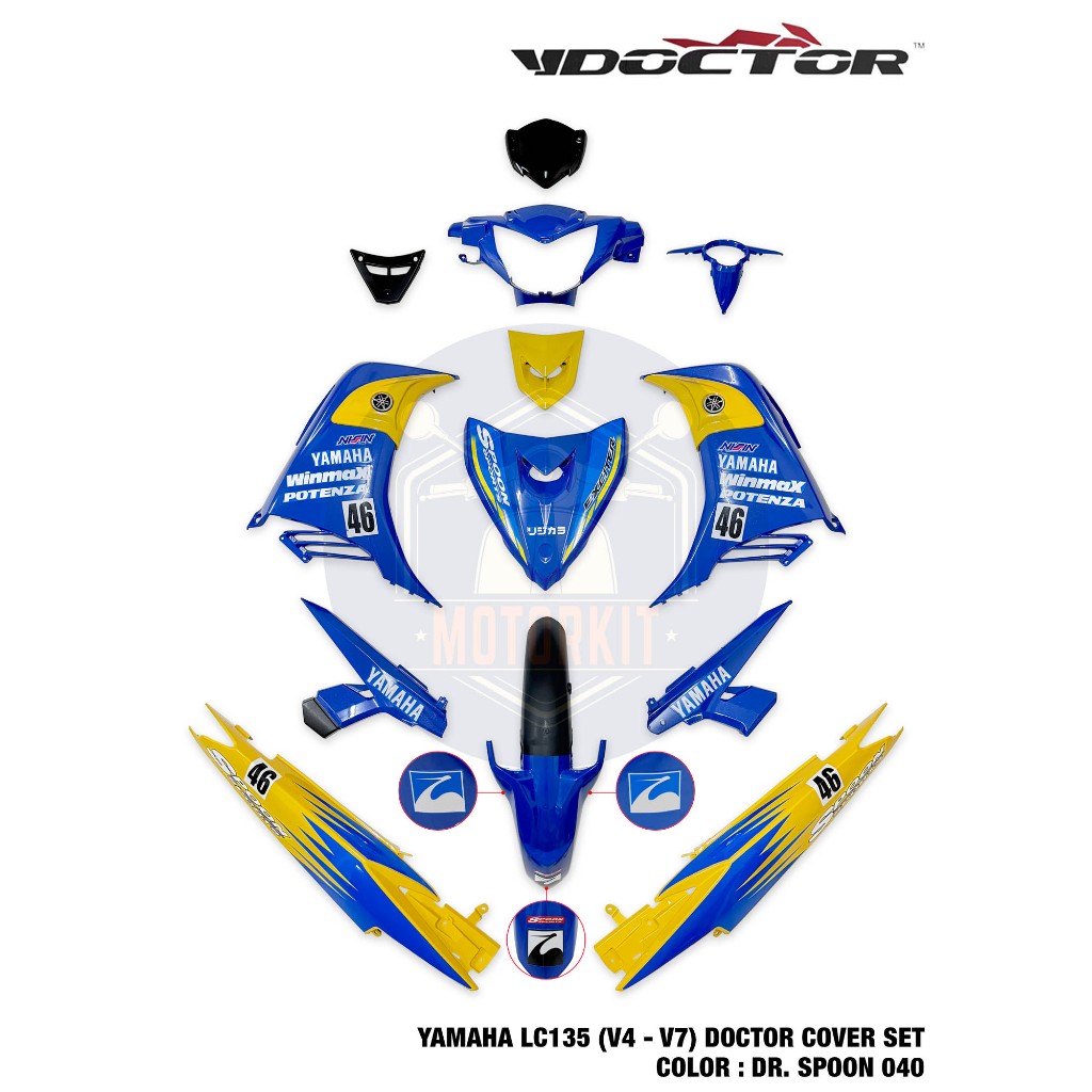 YAMAHA LC135 135LC V4 V5 V6 V7 CUSTOM SPECIAL COLOR OEM BODY COVER SET ...