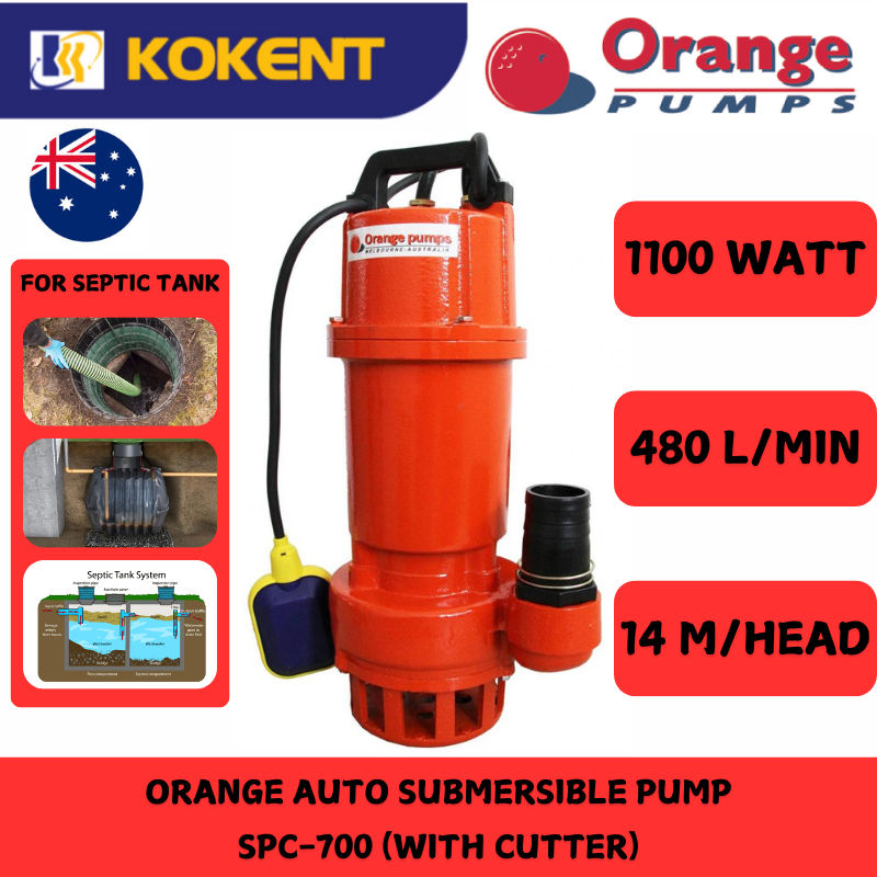 【Ready Stock】 Orange Pump SPC700 Submersible Pump 1100W 230V for Sewage ...