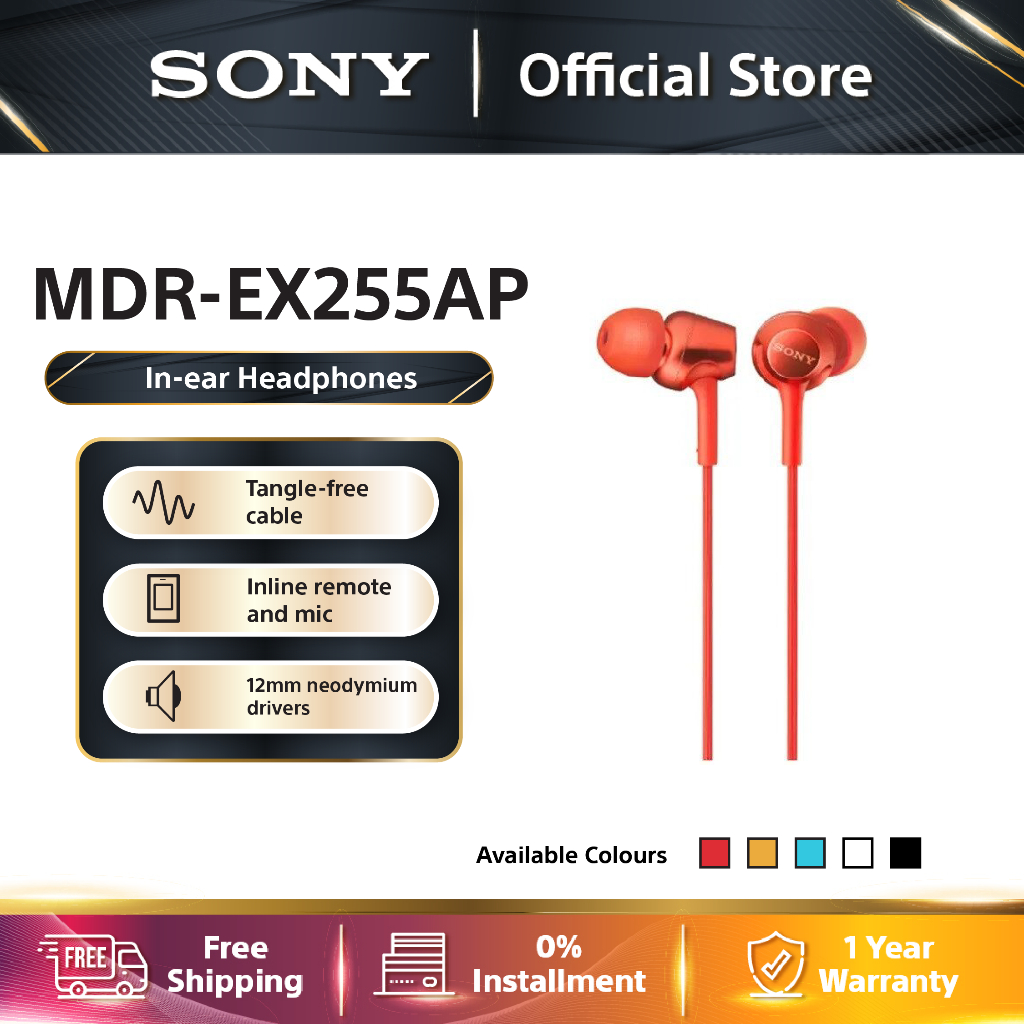 Sony MDR-EX255AP In-Ear Headphones | EX255AP | Shopee Malaysia