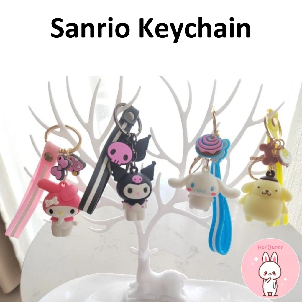 Sanrio Keychain Sanrio Rubber Keychain Kuromi My Melody Cinnamoroll ...