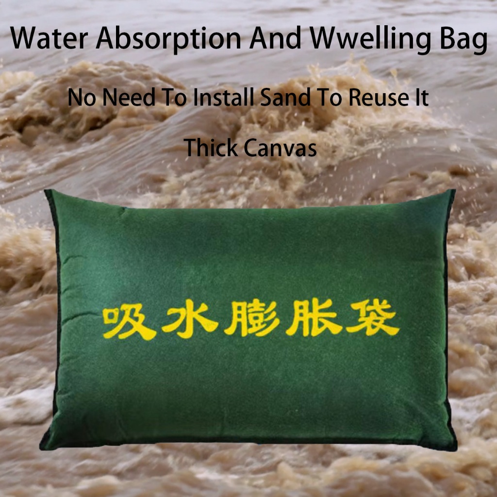 Sandless Sandbag Barriers Absorbent Sand Bag Flood Control Water ...