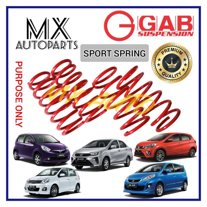 ORIGINAL GAB SPRING SPORT LOWER PERODUA AXIA BEZZA ALZA MYVI VIVA ...
