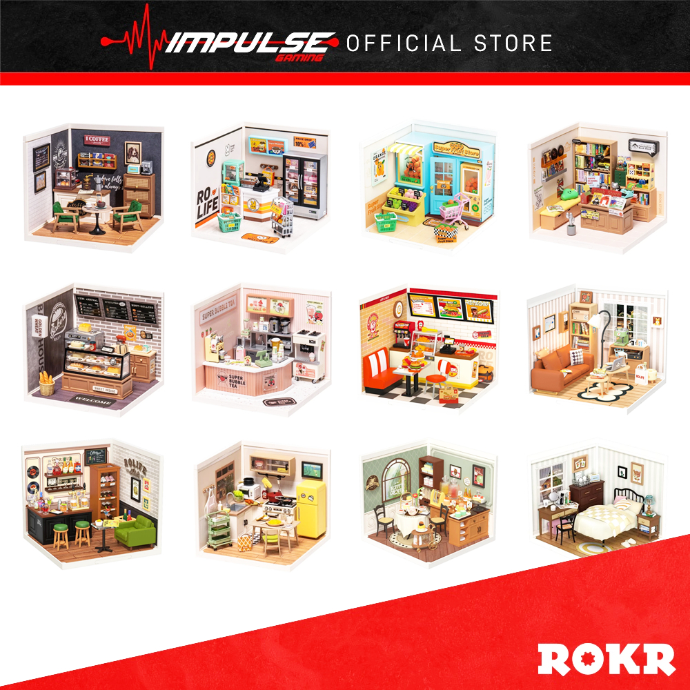 Robotime ROKR Rolife DW001 - DW015 DIY Miniature Store Kit Set | Shopee ...