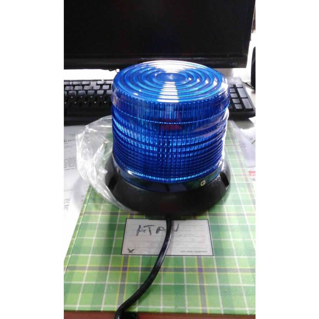 Beacon Warning Light "STROBE" Blue 0385 DC 12V | Shopee Malaysia