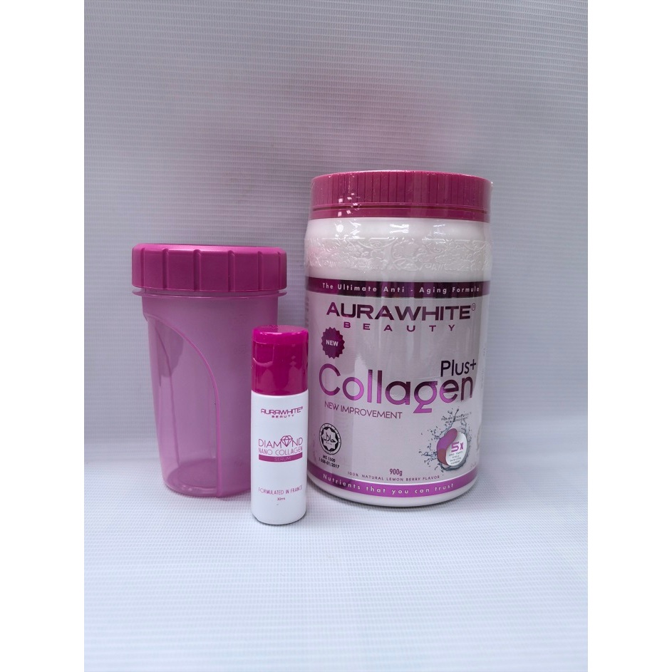 Aurawhite collagen plus free serum dan shacker promosi harga termurah ...