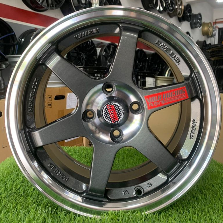 Volk Rays TE37 - 15 Inch 7jj 4H100 ET35 Gun Metal, Glossy Black ...