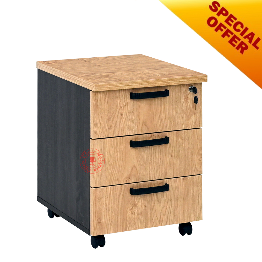Mobile Pedestal 3 Drawers with Lock / Office Cabinet / Side Drawer ...