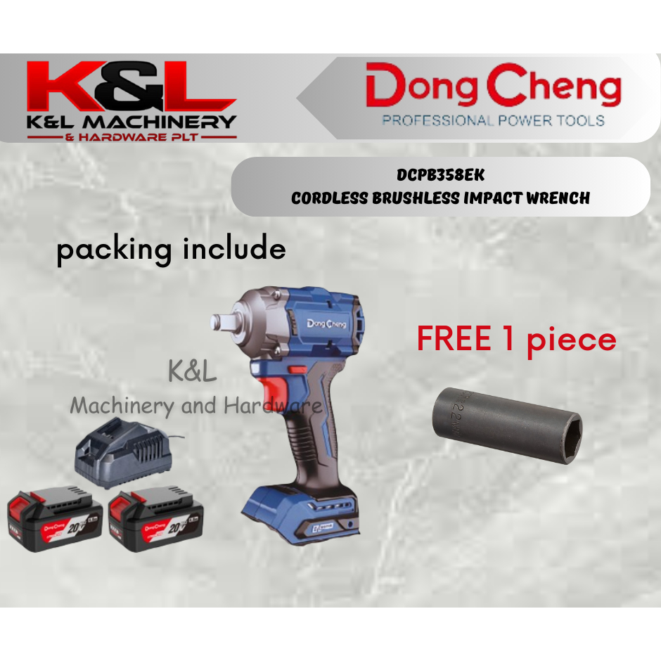 DONG CHENG DCPB358EK Cordless Brushless ImpAct Wrench // FAST CHARGING ...