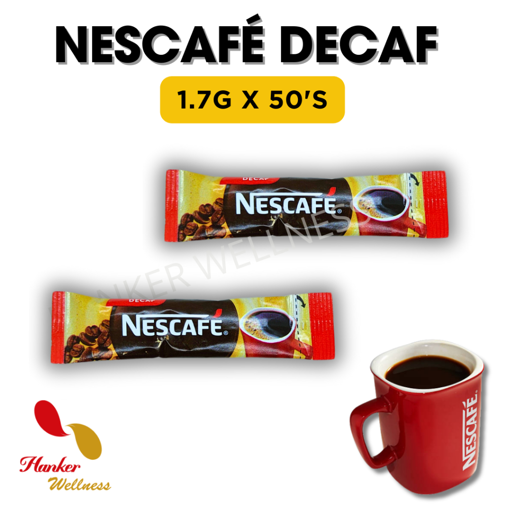 NESCAFE DECAF Instant Coffee Sticks Decaffeinated & Convenient Kopi ...