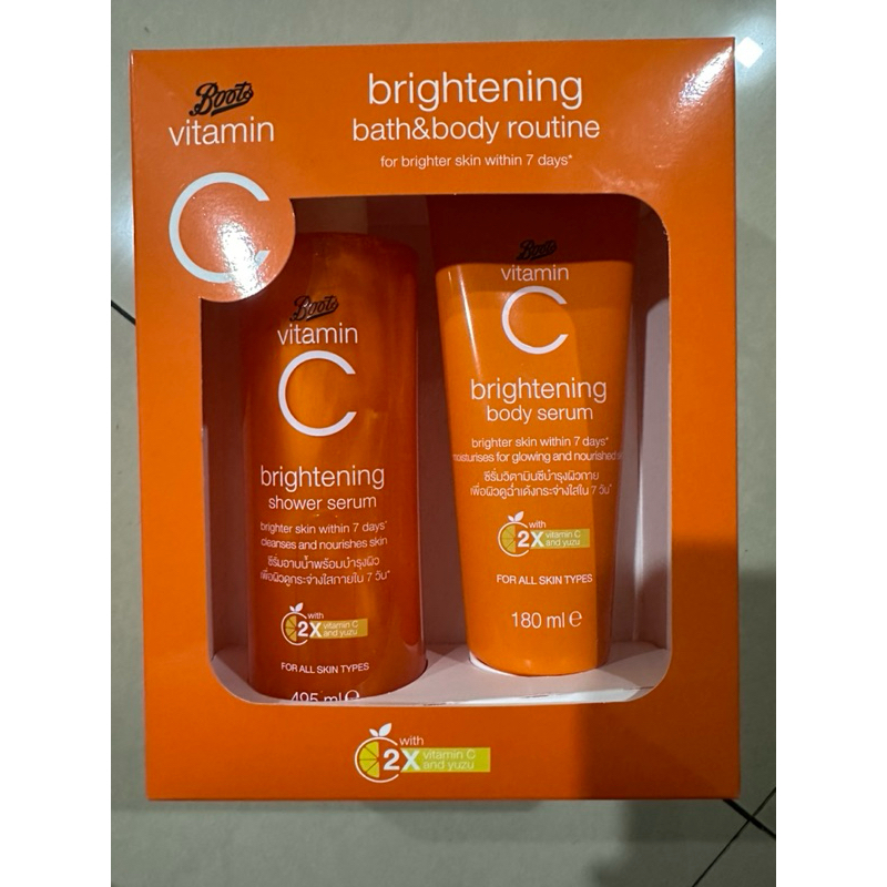 boots shower & body serum combo vitamin c💯 original | Shopee Malaysia