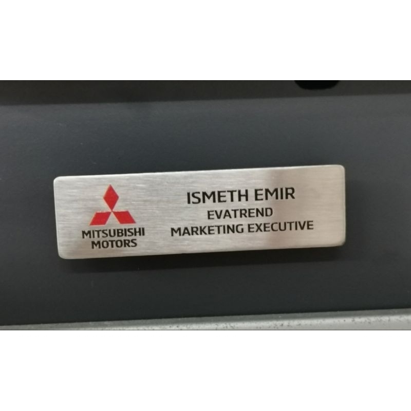 NAME TAG mitsubishi stainless steel name tag 916 | Shopee Malaysia