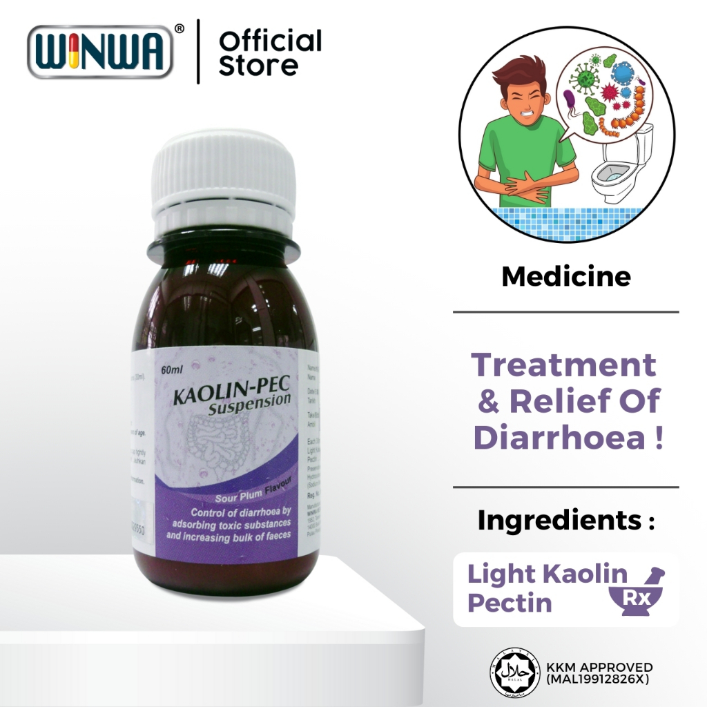 KAOLIN-PEC Suspension (60ml) - Kaolin & Pectin For Diarrhoea & Food ...