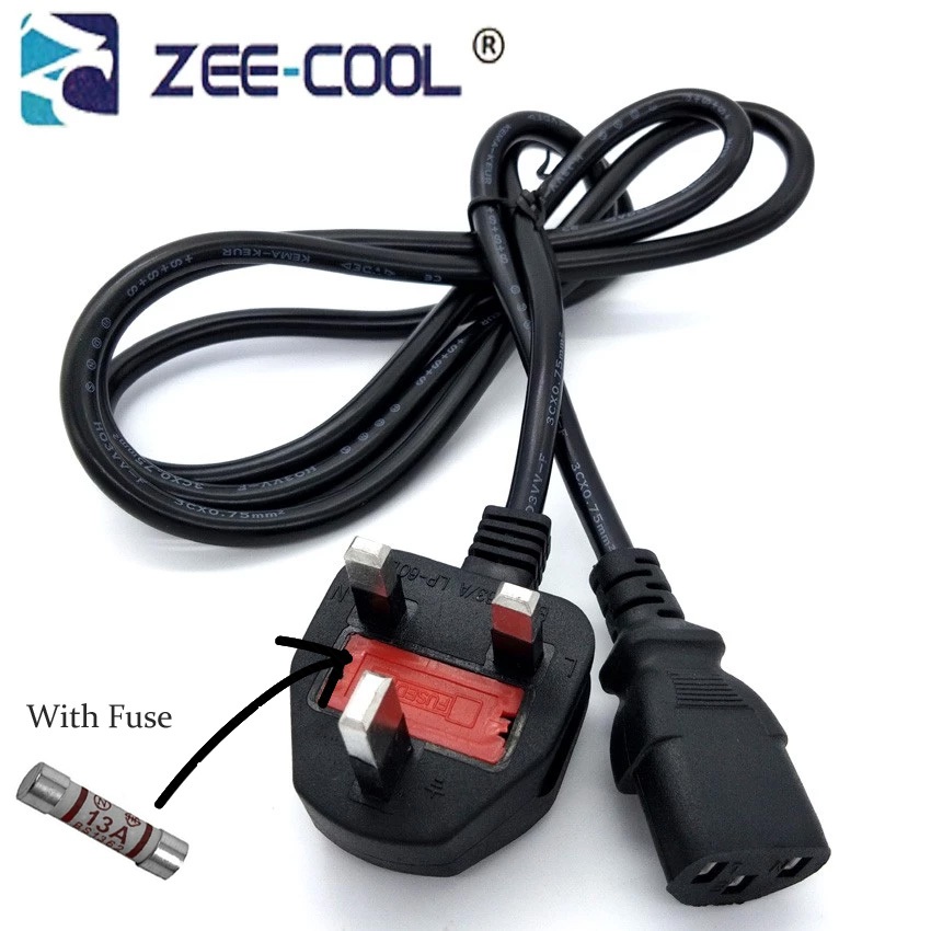 Official Zee-cool 1.5M Power Cord / Power Cable For Desktop PC / LCD ...