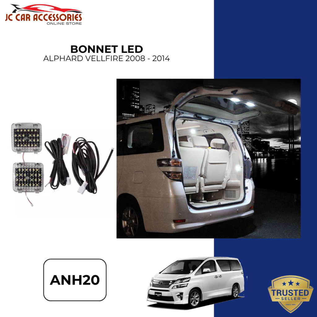 Toyota Vellfire Alphard ANH20 Rear Bonnet LED Boot Lamp One Touch ON ...