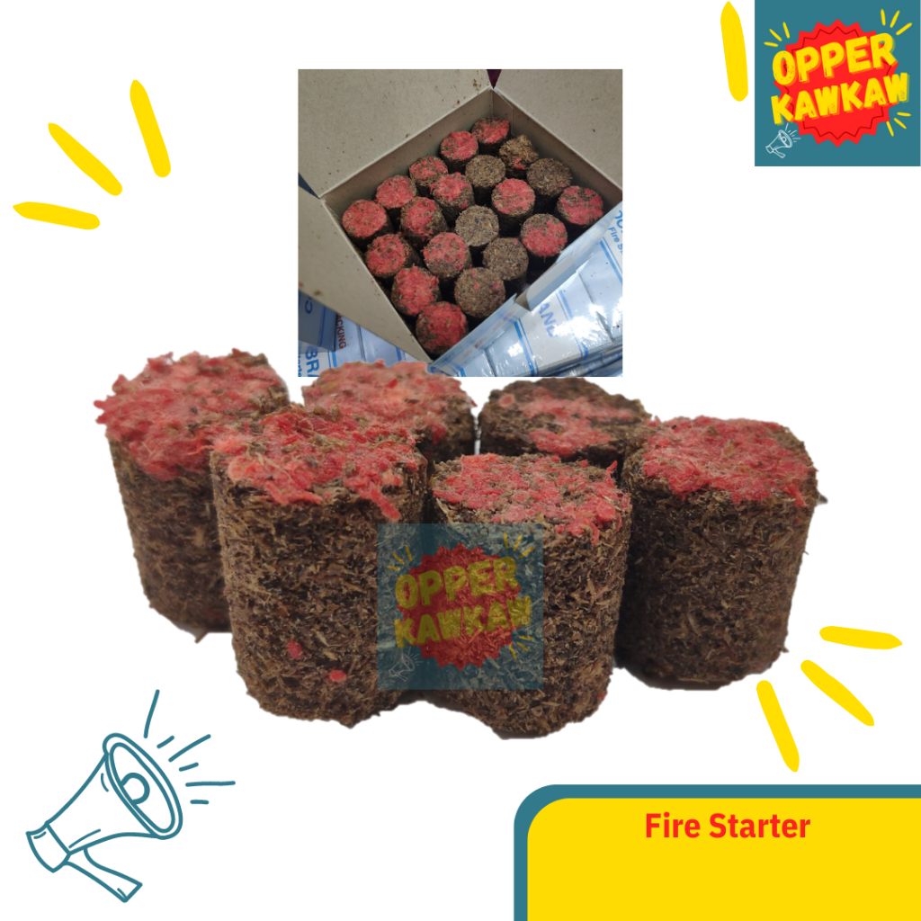 Penyala Api BBQ Arang Kayu * Cock Charcoal Fire Starter 40pcs * 火炭 点火器 ...