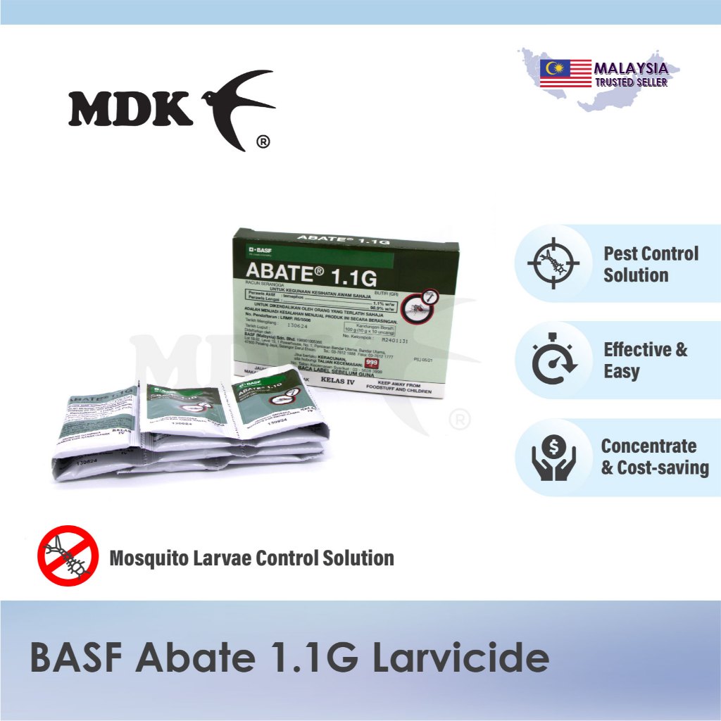BASF Abate 1.1G Aedes Mosquito Larvae Killer Ubat Jentik Jentik Larvicide | Shopee Malaysia
