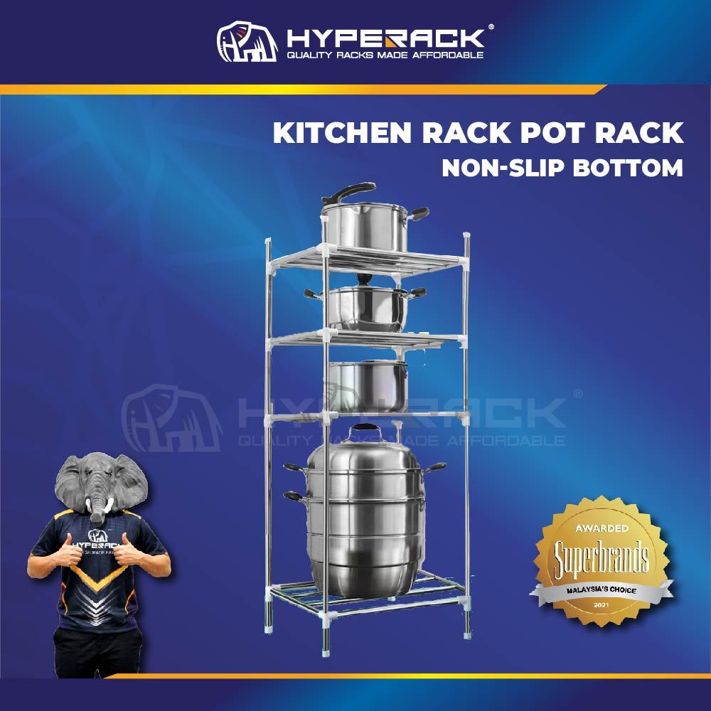HYPERACK ™️[Ready Stock] Kitchen Rack Pot Rack Rak Dapur Rak Kuali Rak ...